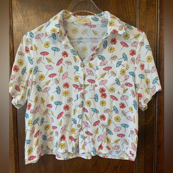 Love Notes | Tops | Love Notes Beach Umbrella Crop Top | Poshmark